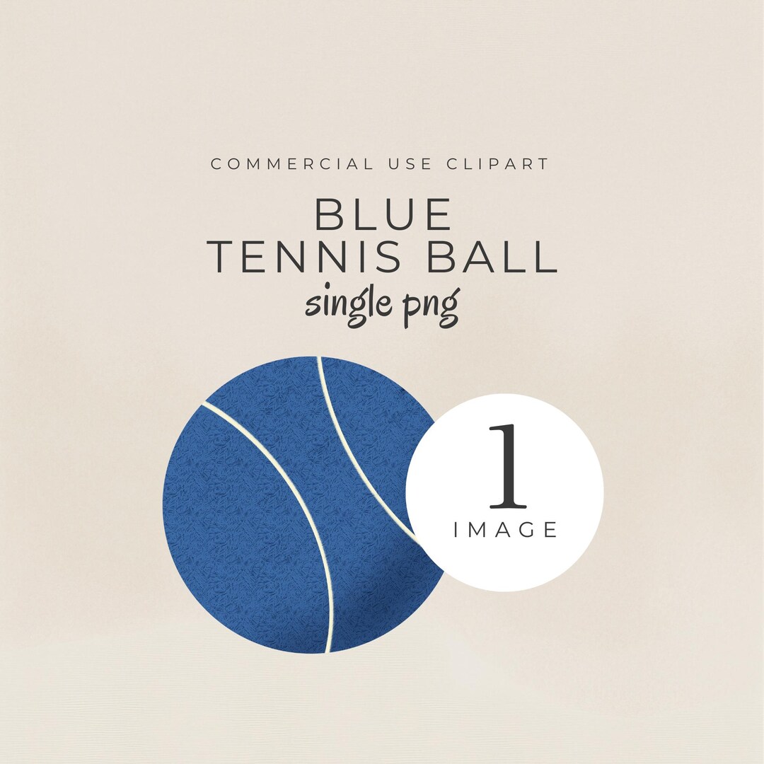Blue Tennis Ball Clipart - Summer Sports Image Digital Download ...