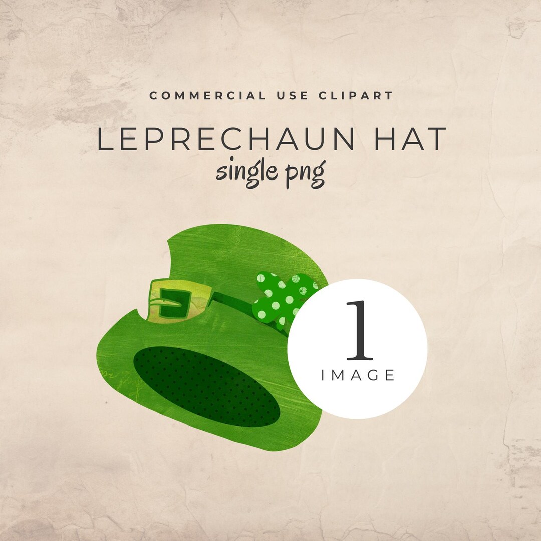 Leprechaun Hat Hand Drawn Clipart - St. Patrick’s Day Image for Men’s ...