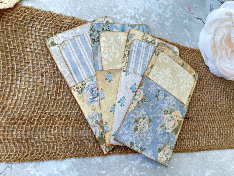 Shabby Rose Library Pockets and Journaling Card Set Country - Etsy