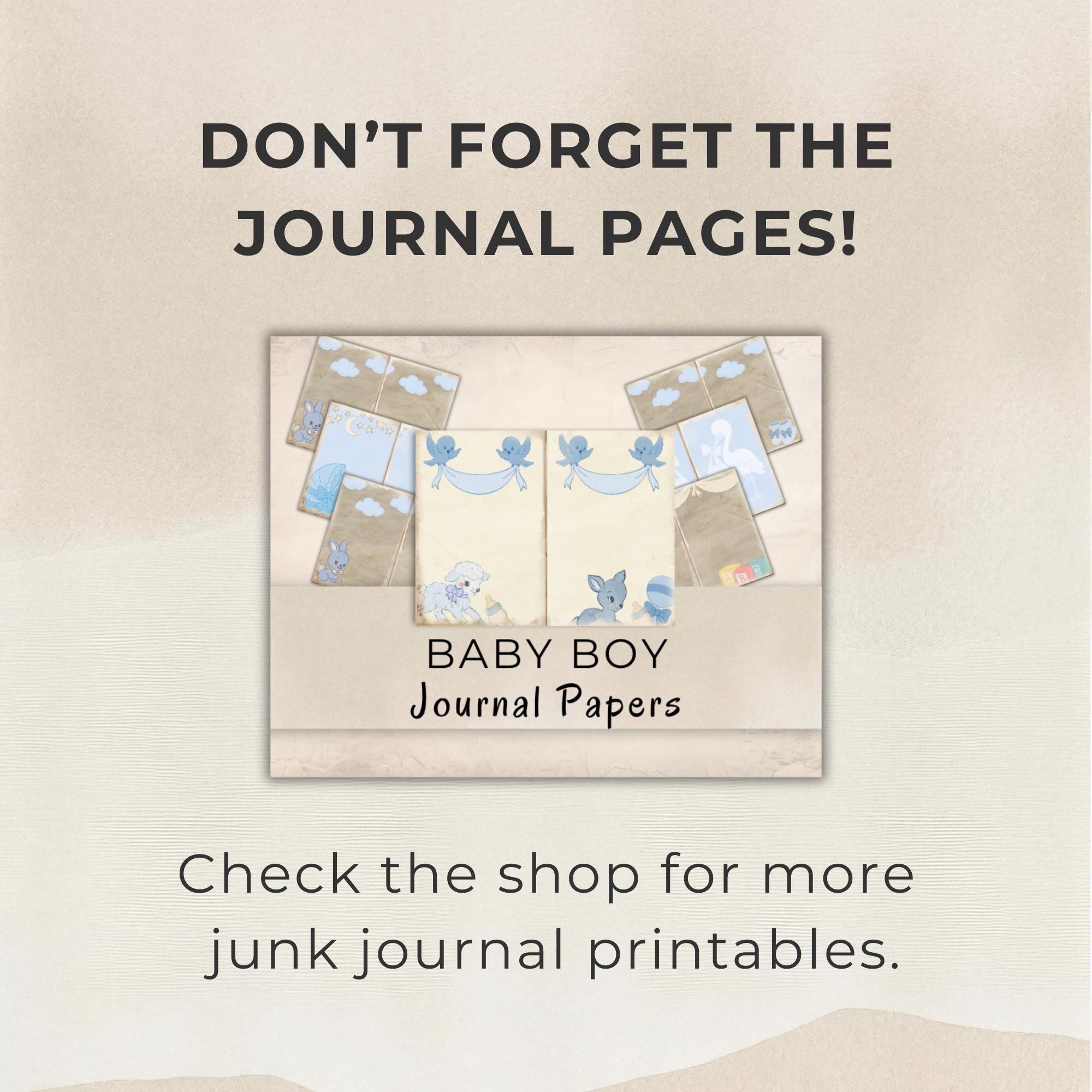 Baby Boy Printable Journal Cards - Milestone Ephemera for Memory Book ...