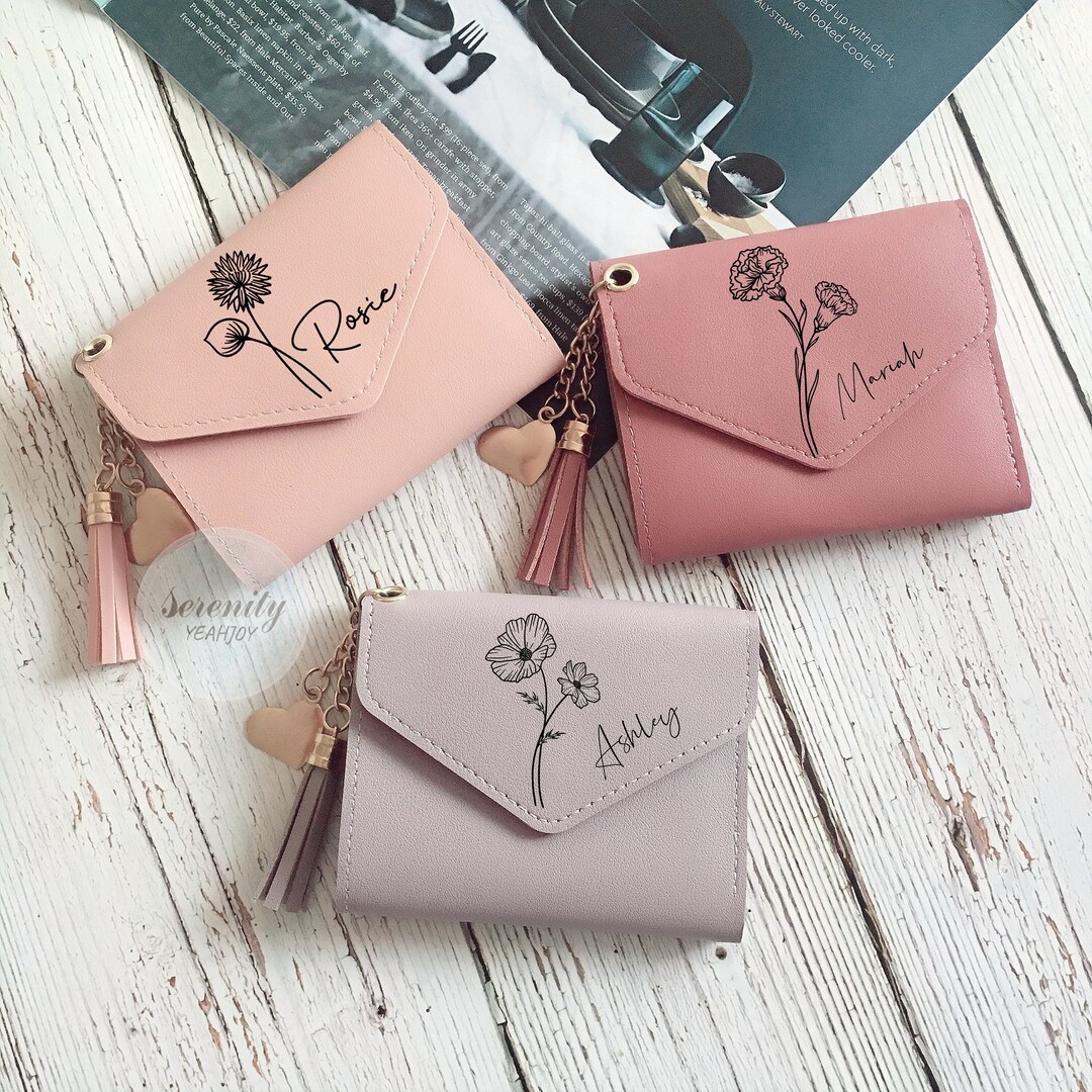 Personalized Mini Wallet, Customized Leather Wallet, Bachelorette ...