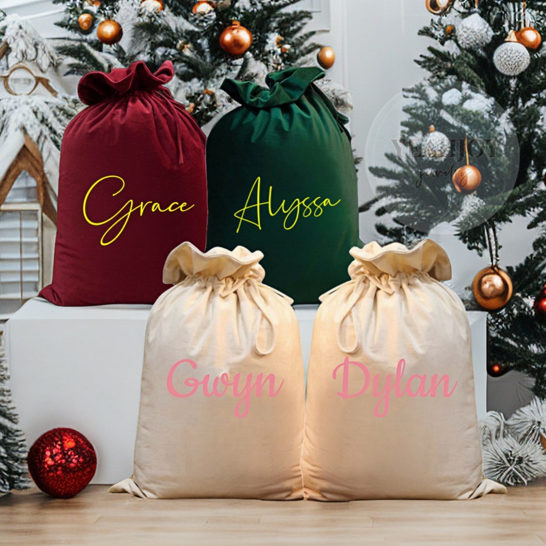 Large Santa Sack Bagsvelvet Christmas Sack With - Etsy