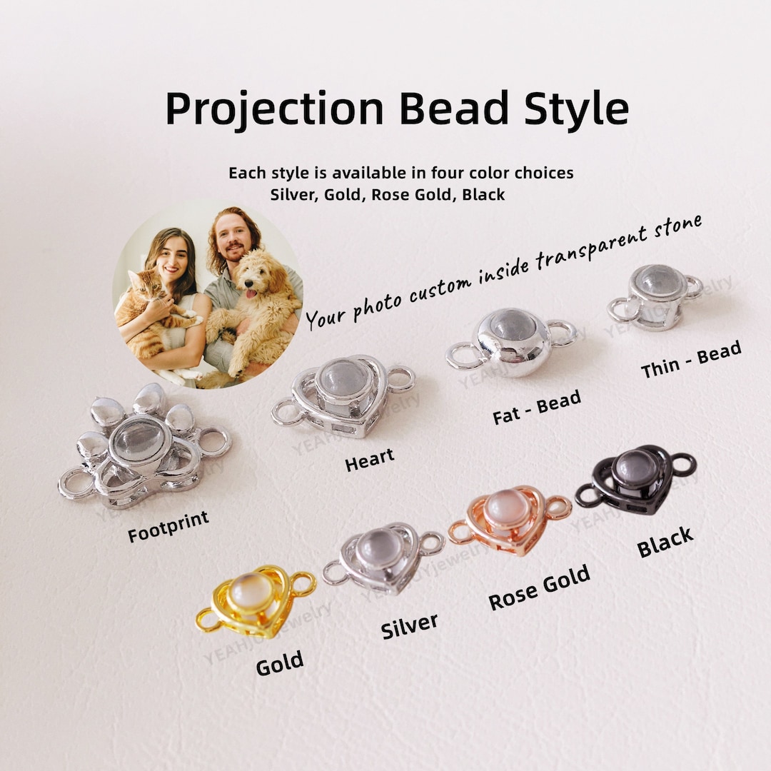 Photo Projection Bracelet Personalize Projection Photo Bead Bracelet ...