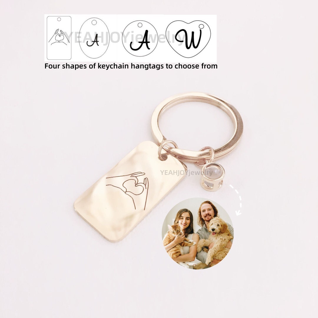 Custom Photo Keychain,projection Photo Keychain,his Gift,her Gift,wife ...