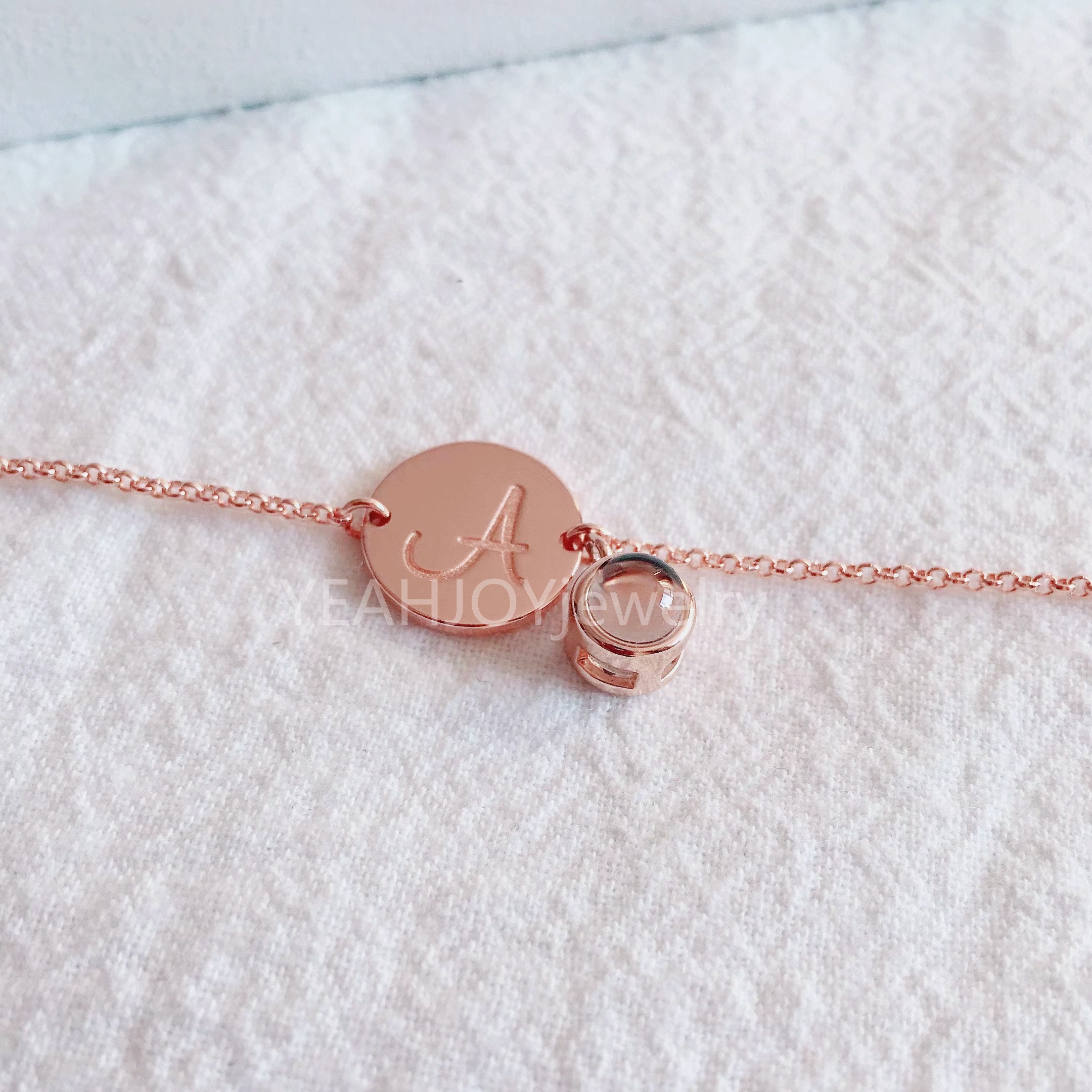 Letter Bracelet custom Projection Photo Bracelet women's | Etsy