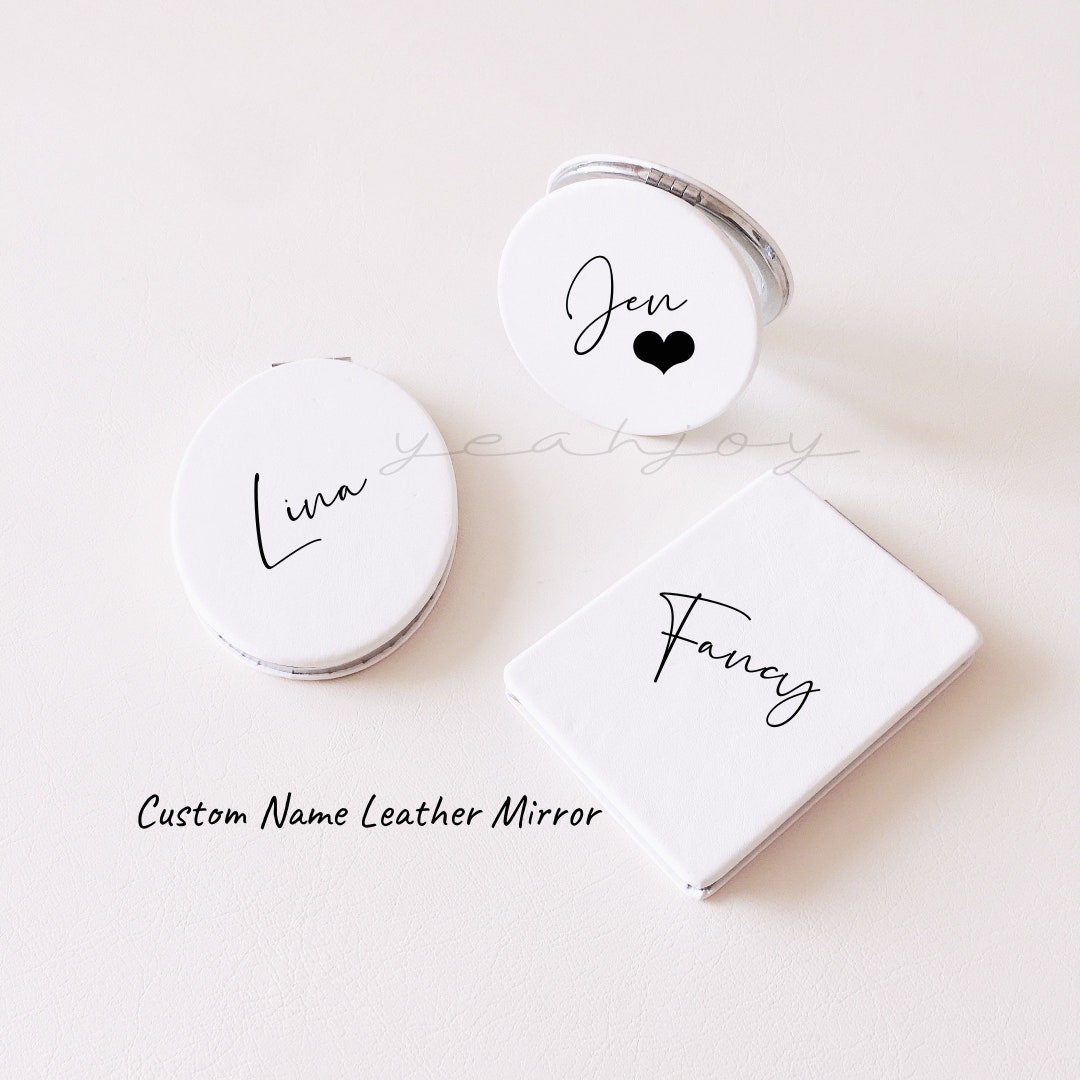 Personalized Engraved Name Mirror Custom Pocket Mirror With - Etsy
