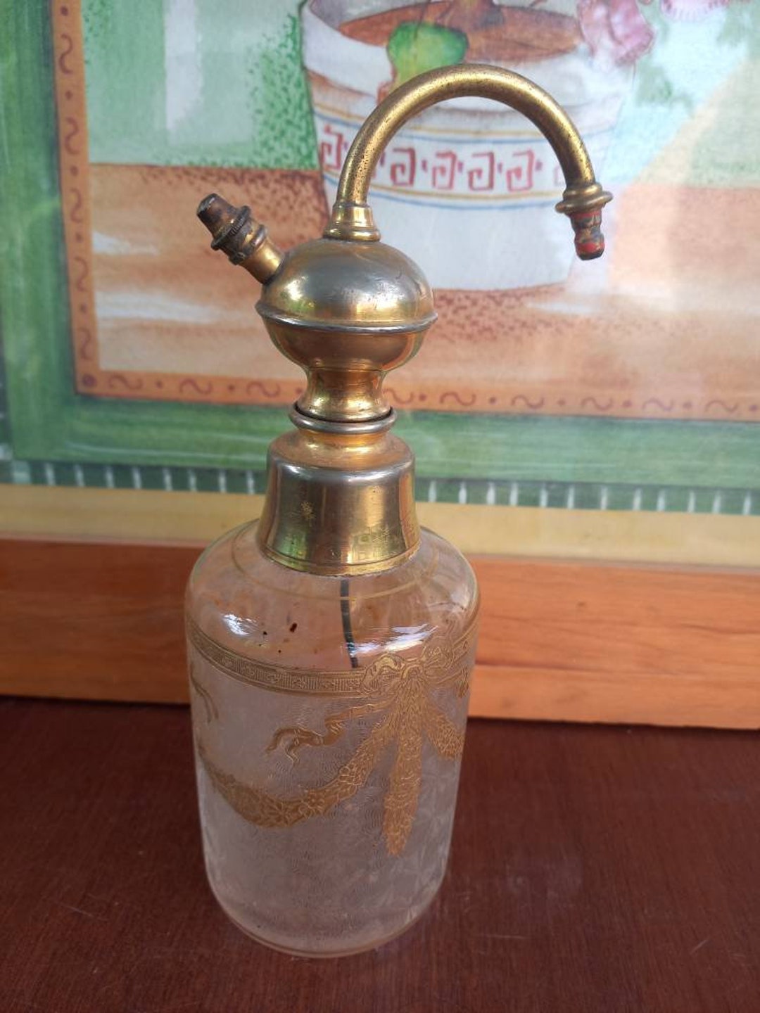 Antiguo Perfumero De Cristal O Vidrio De Tocador Años 20. - Etsy