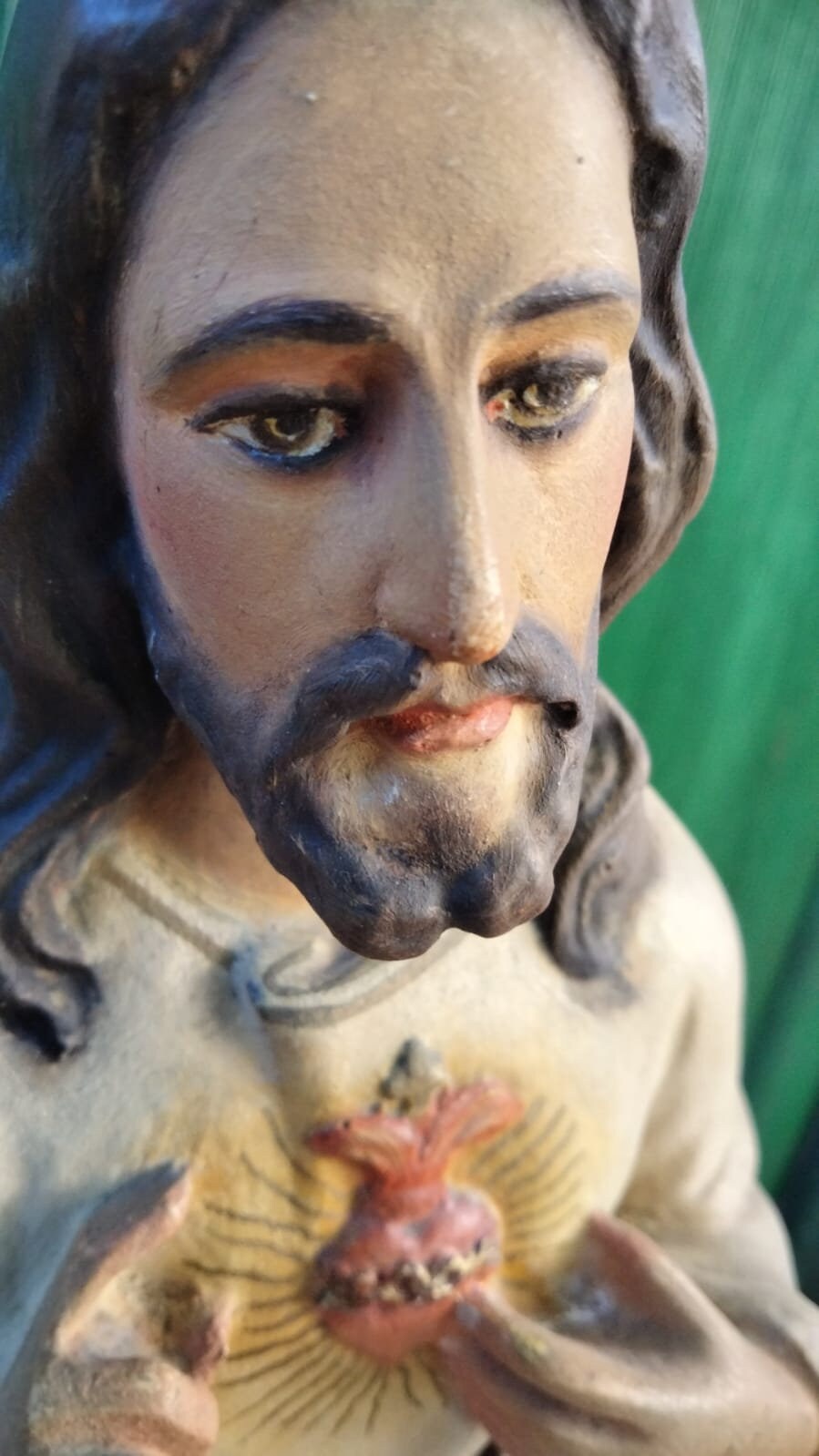 Jesus Christ Enthroned/ Religious Figure/ Sacred Heart of Jesus/ Statue ...