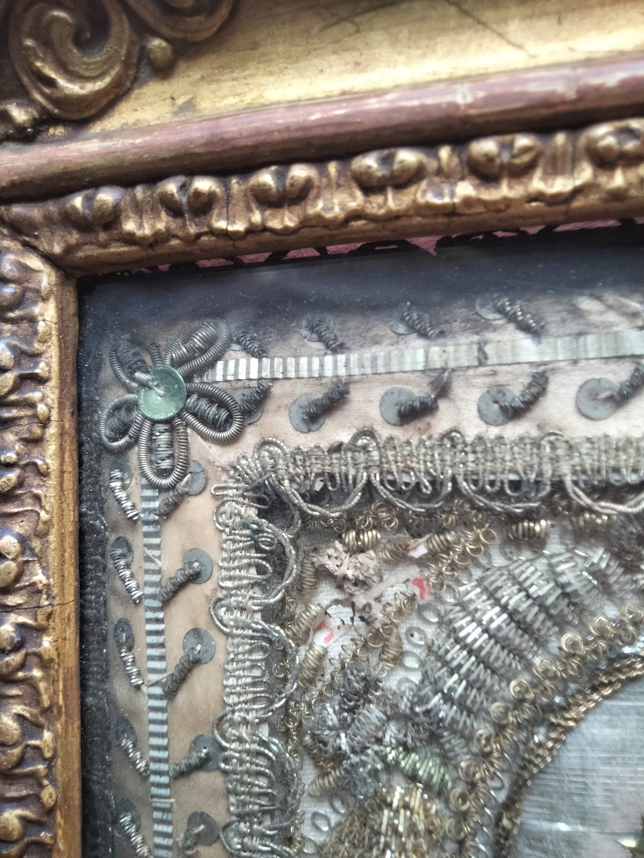 Relicario Antiguo /antiguo Relicario Con Grabado De La Virgen ...