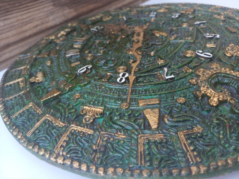 Reloj De Pared Con Calendario De Piedra Similar a La Calcita Maya ...