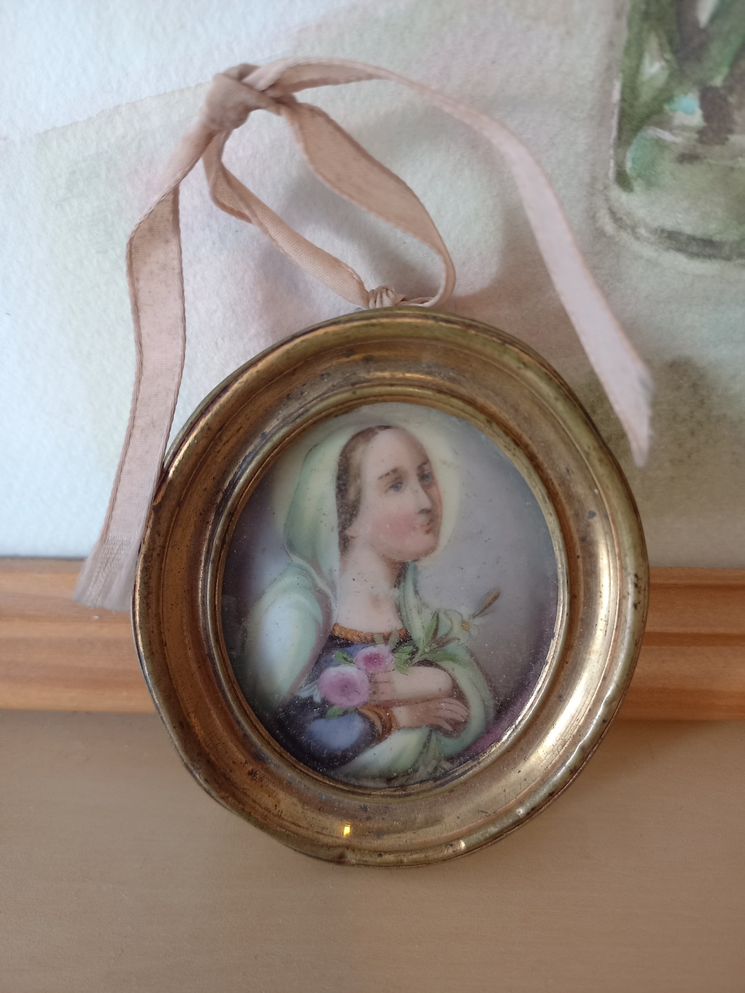 Antique Picture Porcelain Virgin/ Victorian Cameo Pre-1900 /very ...