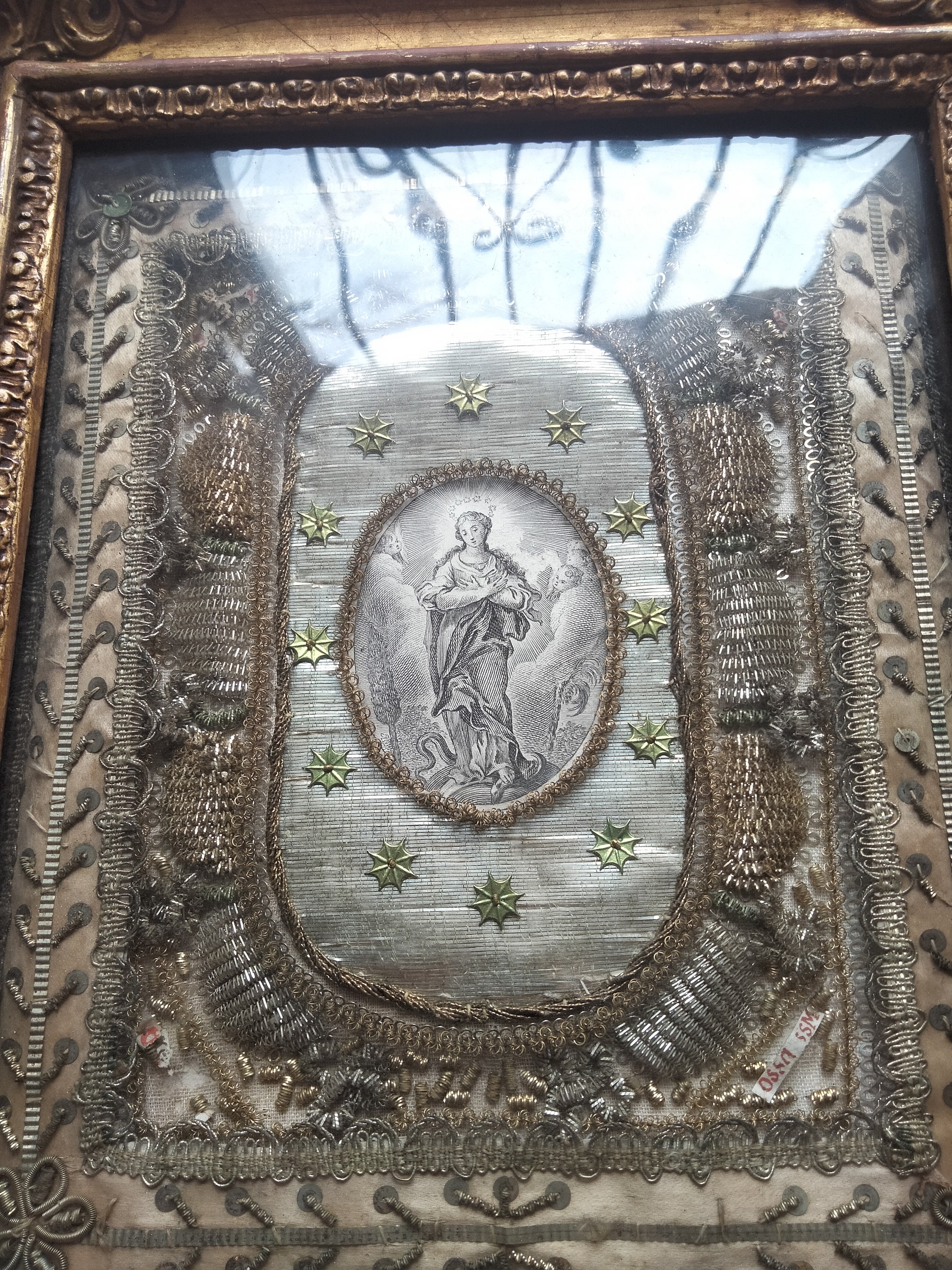 Relicario Antiguo /antiguo Relicario Con Grabado De La Virgen ...