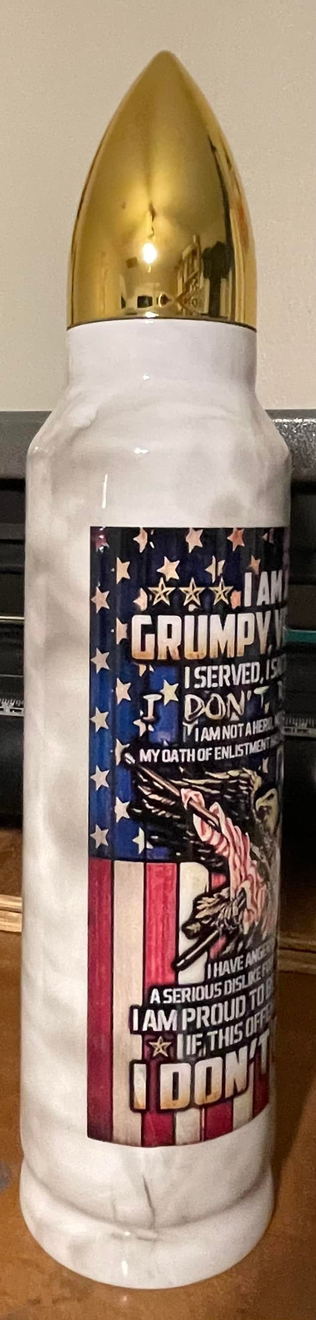 I'm a Grumpy Veteran Bullet - Etsy