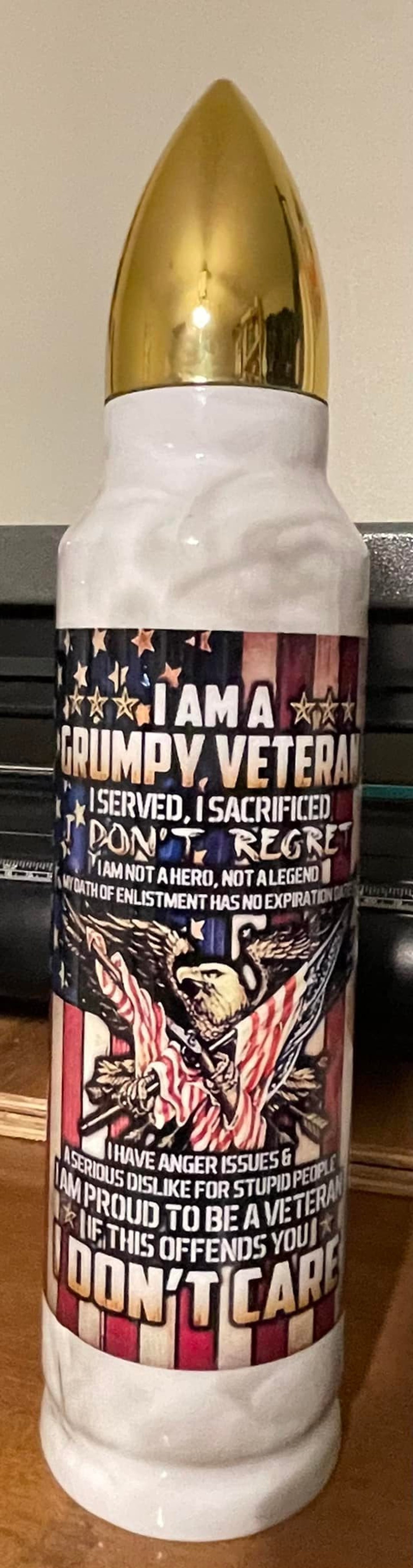 I'm a Grumpy Veteran Bullet - Etsy