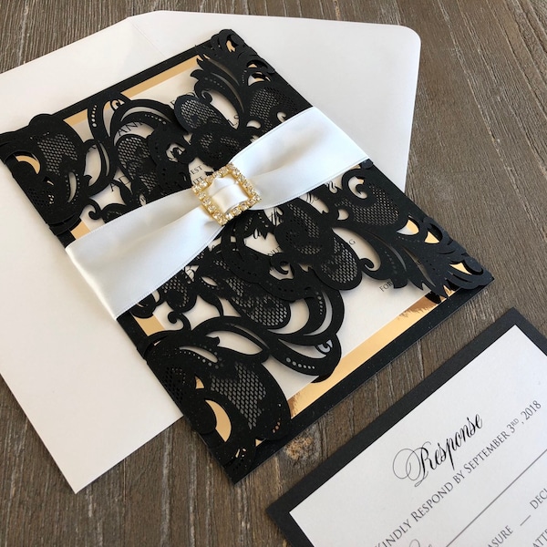 Wedding Invitation Lace - Etsy