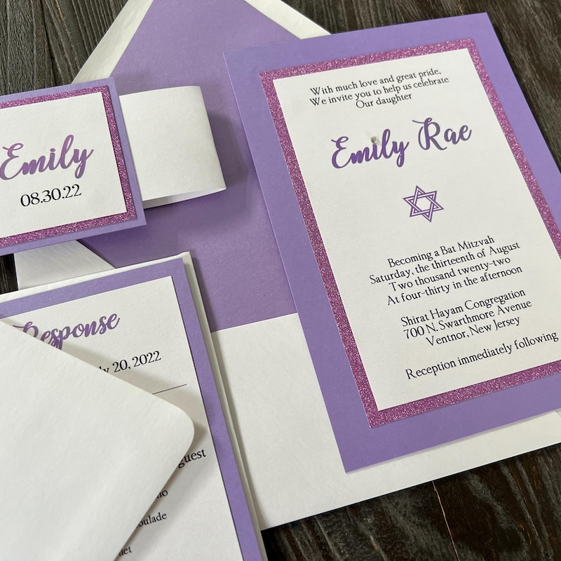 Bat Mitzvah Invitation - Etsy