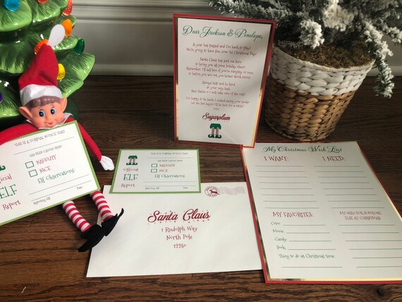 Elf Welcome Kit Letter to Santa | Etsy