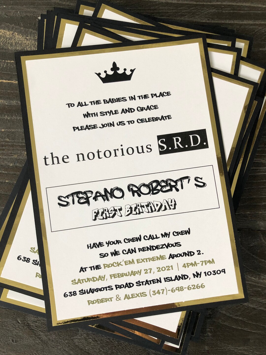Notorious ONE Birthday Invitation Biggie Smalls Notorious BIG - Etsy