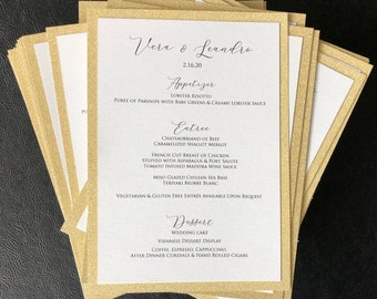 Gold Glitter Menu Card, Dinner Party Menu, DIY Menu Card, Instant ...