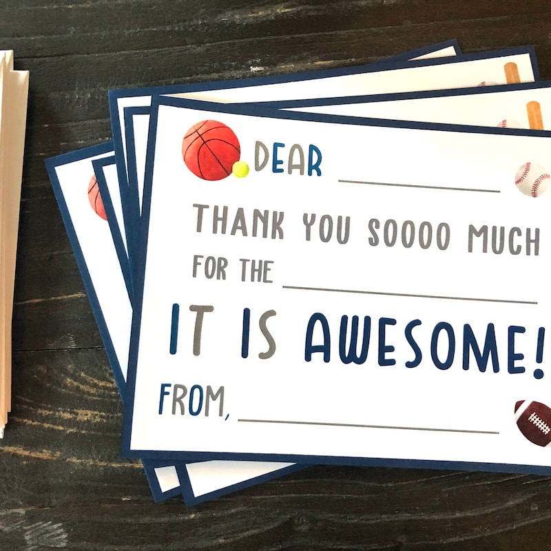 Kids Thank You Cards - Etsy