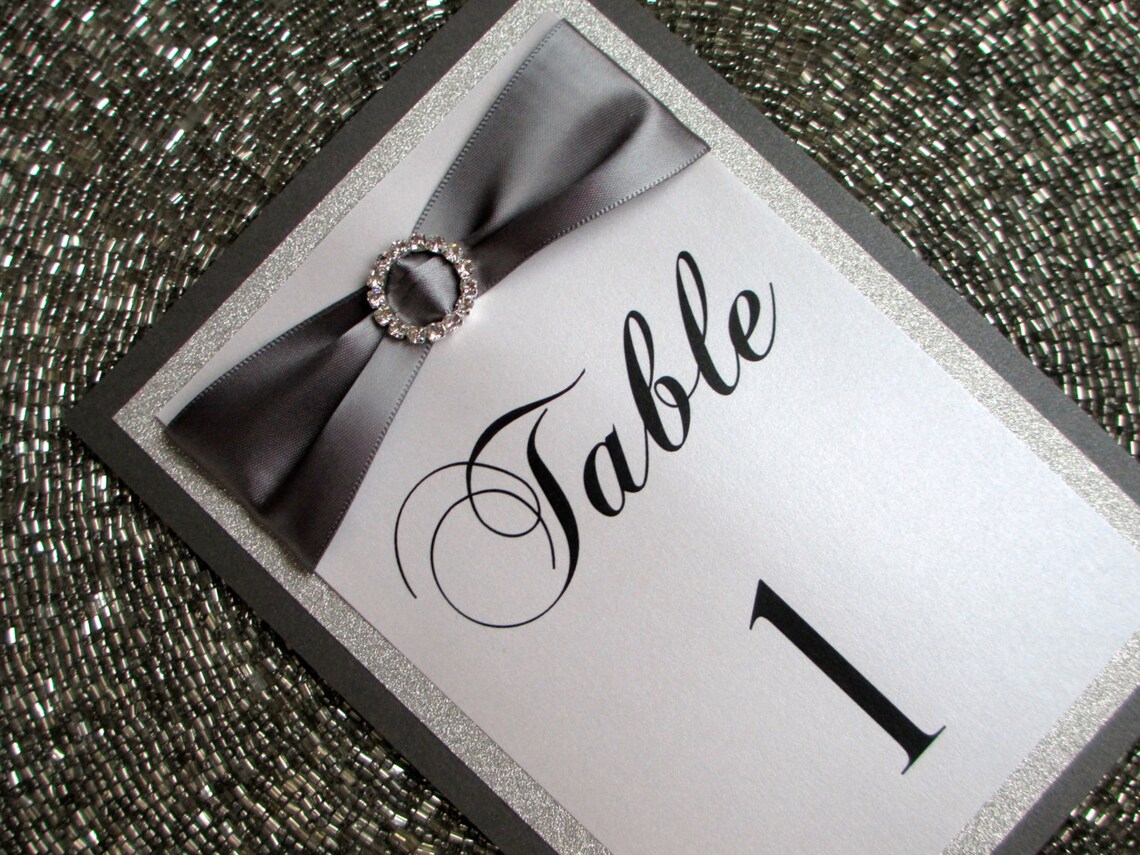 Silver Glitter Table Number Wedding Table Number Wedding Day - Etsy