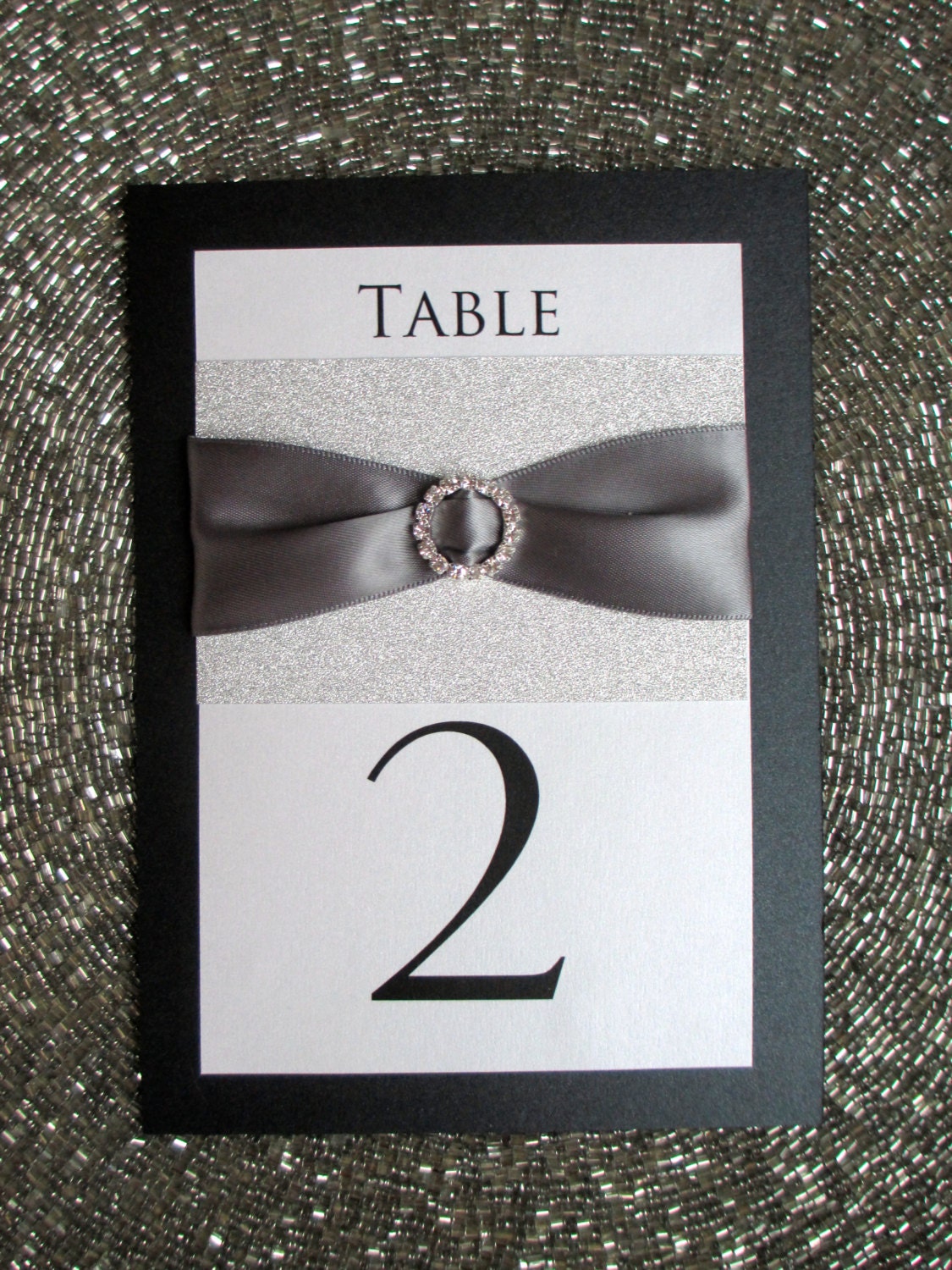 Black and Silver Glitter Table Number, Wedding Table Number, Wedding ...