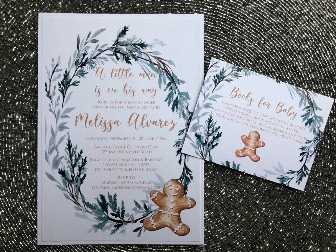 Winter Baby Shower | Gingerbread Man - Etsy