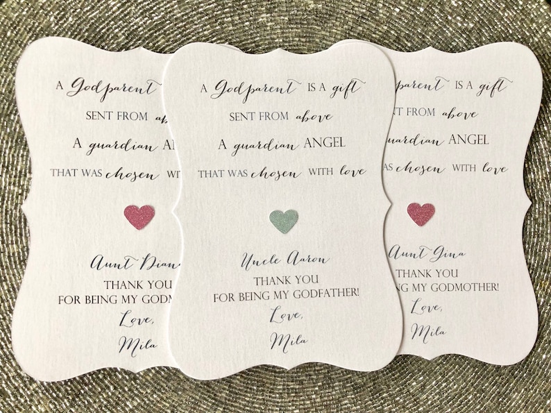 Godparent Thank You Card, Will You Be My Godmother, Godfather, Baptism ...