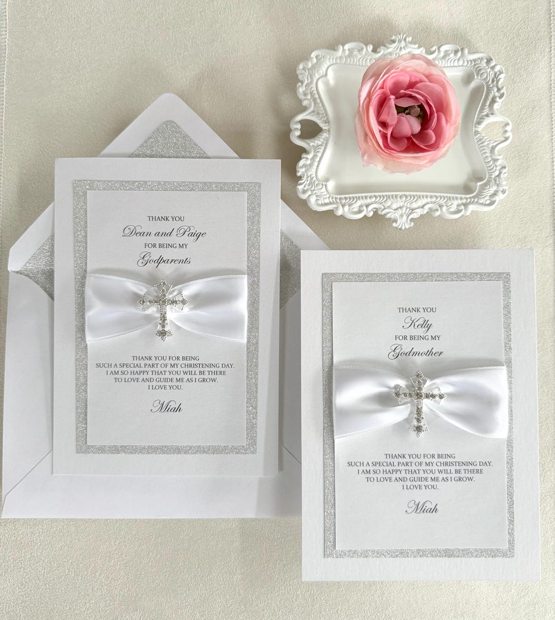 Godparent Thank You Card for Baptism or Christening | Godmother ...