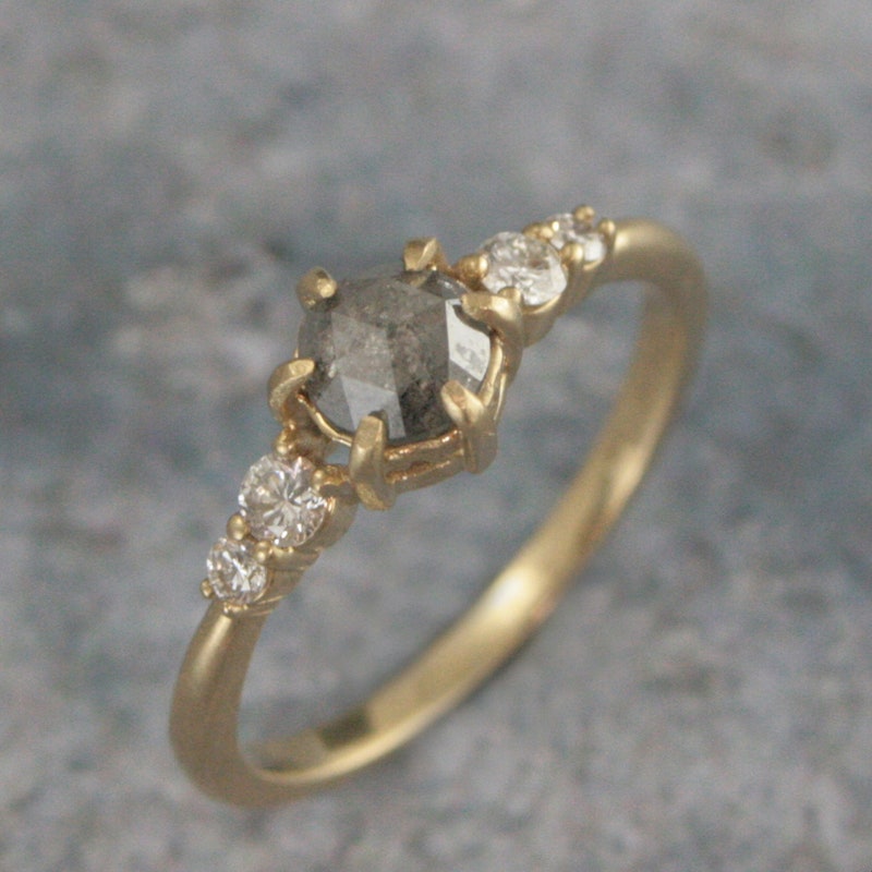 Rustic Diamond Ring - Etsy