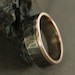 Gold Silver Men Ring Two Tone Band Men's Wedding Ring Rustic Wedding ...