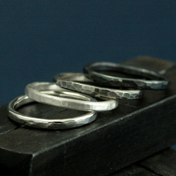 Thin Hammered Ring - Etsy