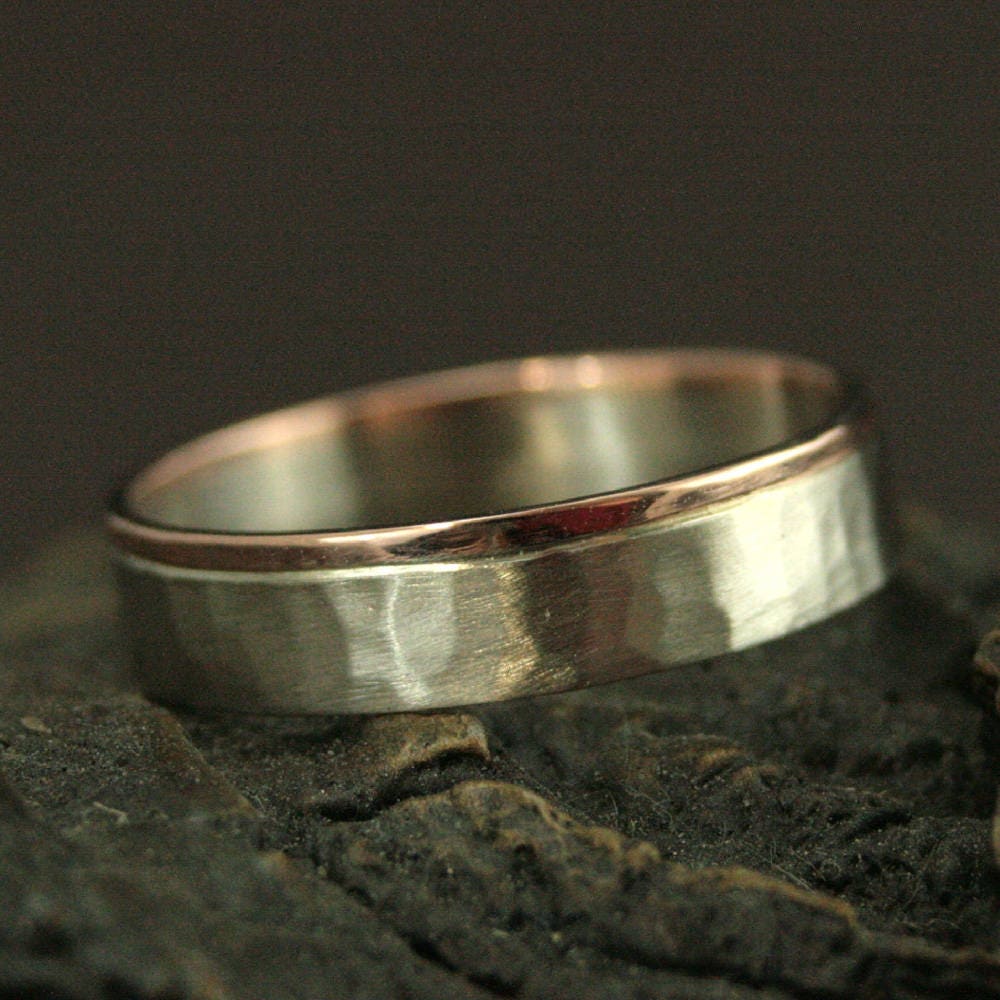Two Tone Wedding Band SetHis And Hers Wedding Etsy two-tone-wedding-band-sethis-and-hers-wedding-etsy