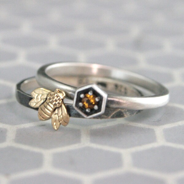 Bee Stacking Ring - Etsy