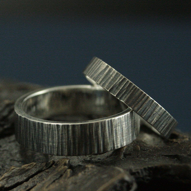 Rustic Wedding Band - Etsy