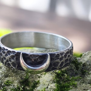 Moon Knight Inspired Ring Moon Ring Crescent Moon Ring for Men Sterling ...
