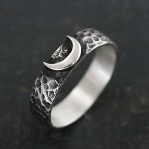 Moon Knight Inspired Ring Moon Ring Crescent Moon Ring for Men Sterling ...