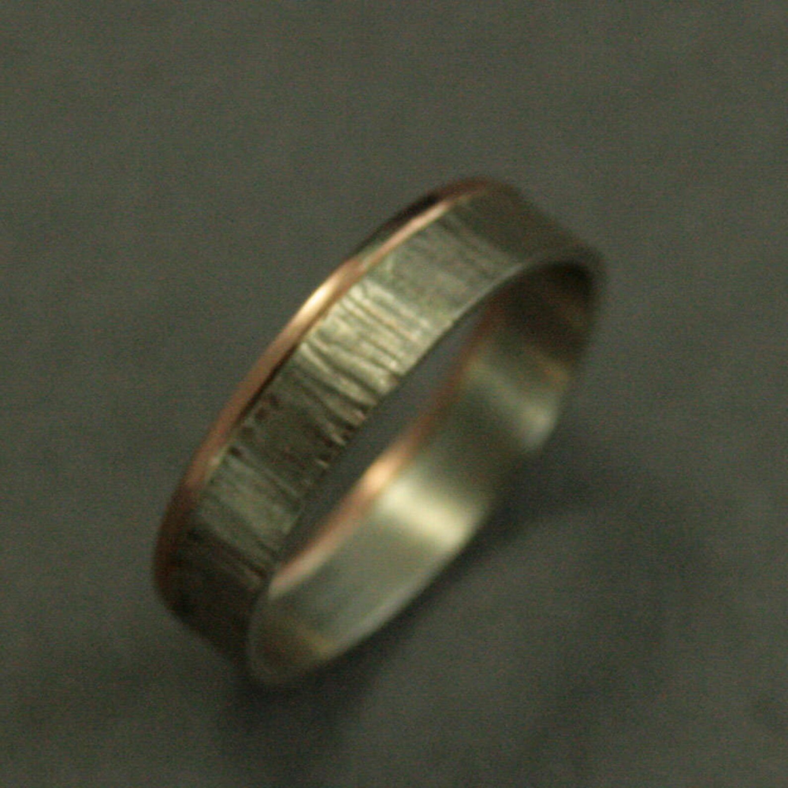 Solid Gold Two Tone Ringmen's Wedding Ringbark - Etsy
