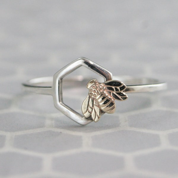 Silver Bee Ring - Etsy