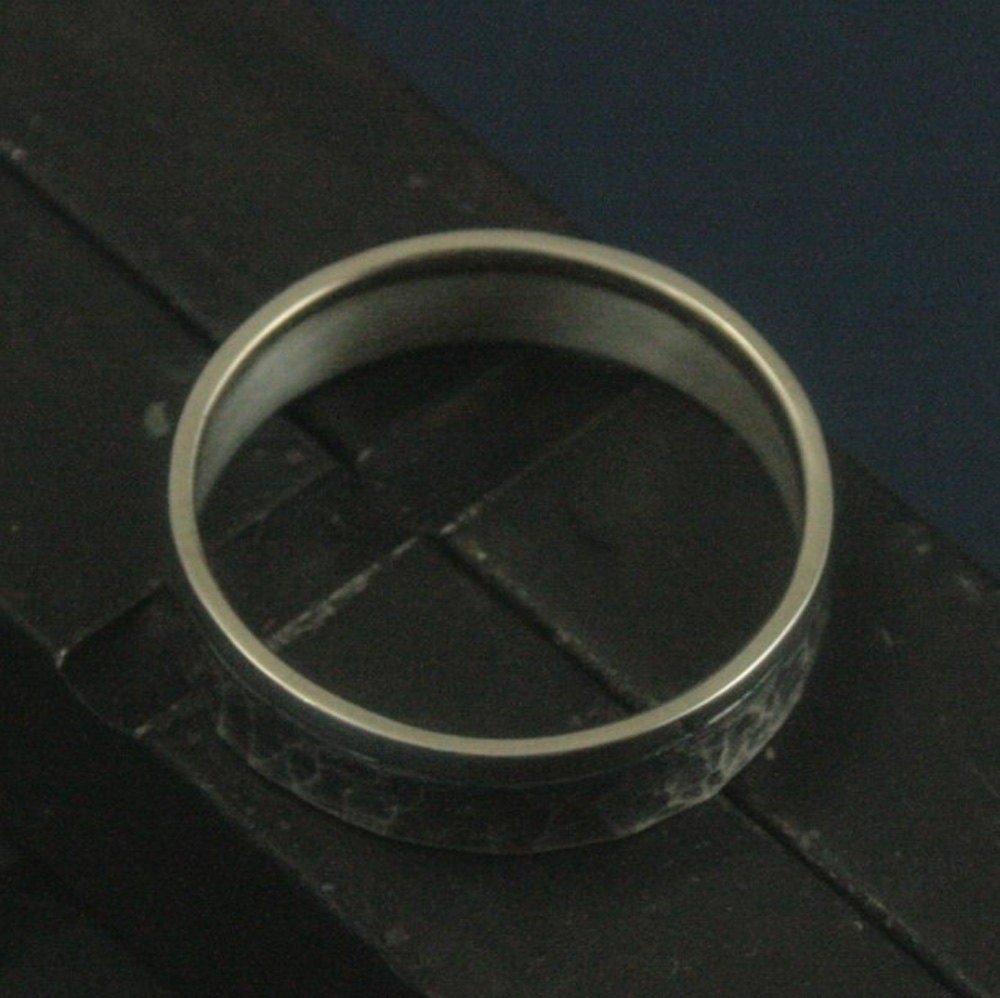 Hammered Wedding Ring the Centurion Band Solid 14K White - Etsy