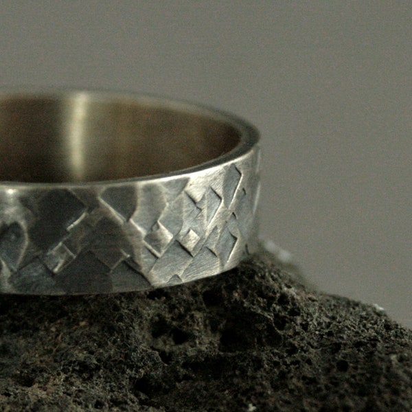 Rustic Mens Ring - Etsy