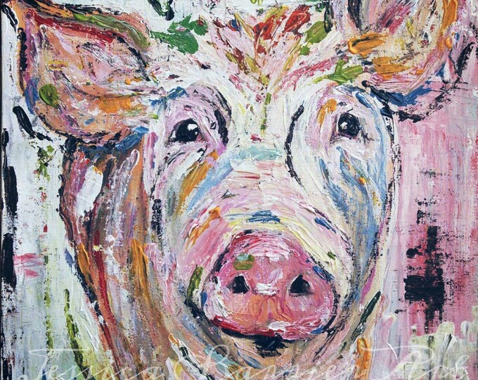Original Pig Farm Art Painting - Etsy