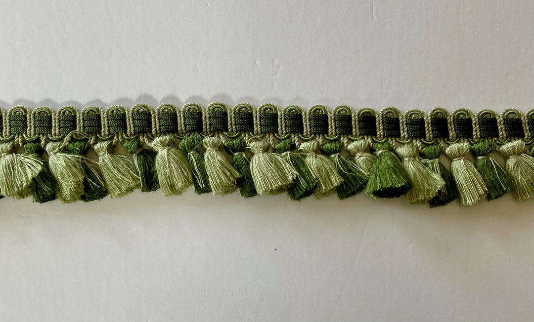 A Collection of Fine European Fringe by the Yard in Variegated Green 2 ...