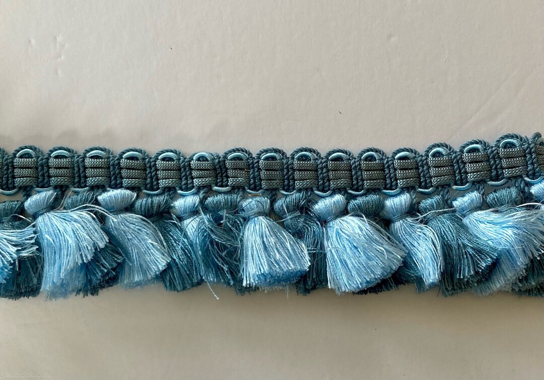 A Collection of Fine European Fringe by the Yard in Variegated Blue 2-1 ...