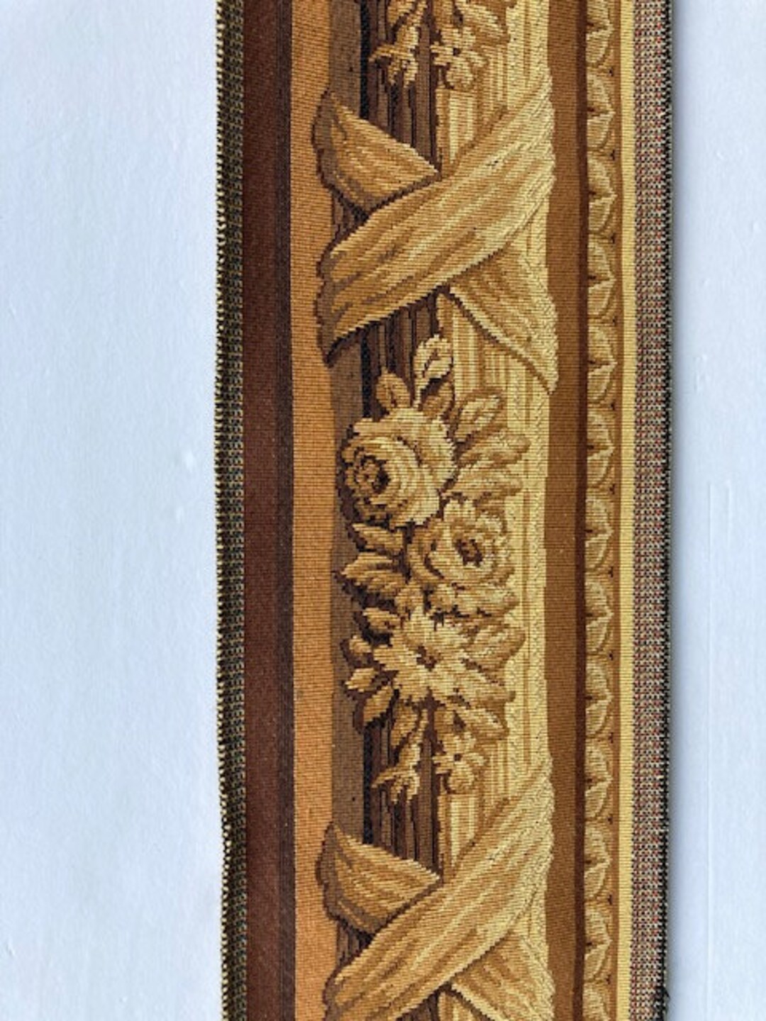 A Flora Bouquet Tapestry Border Design in a Multi Tone Background, Size ...