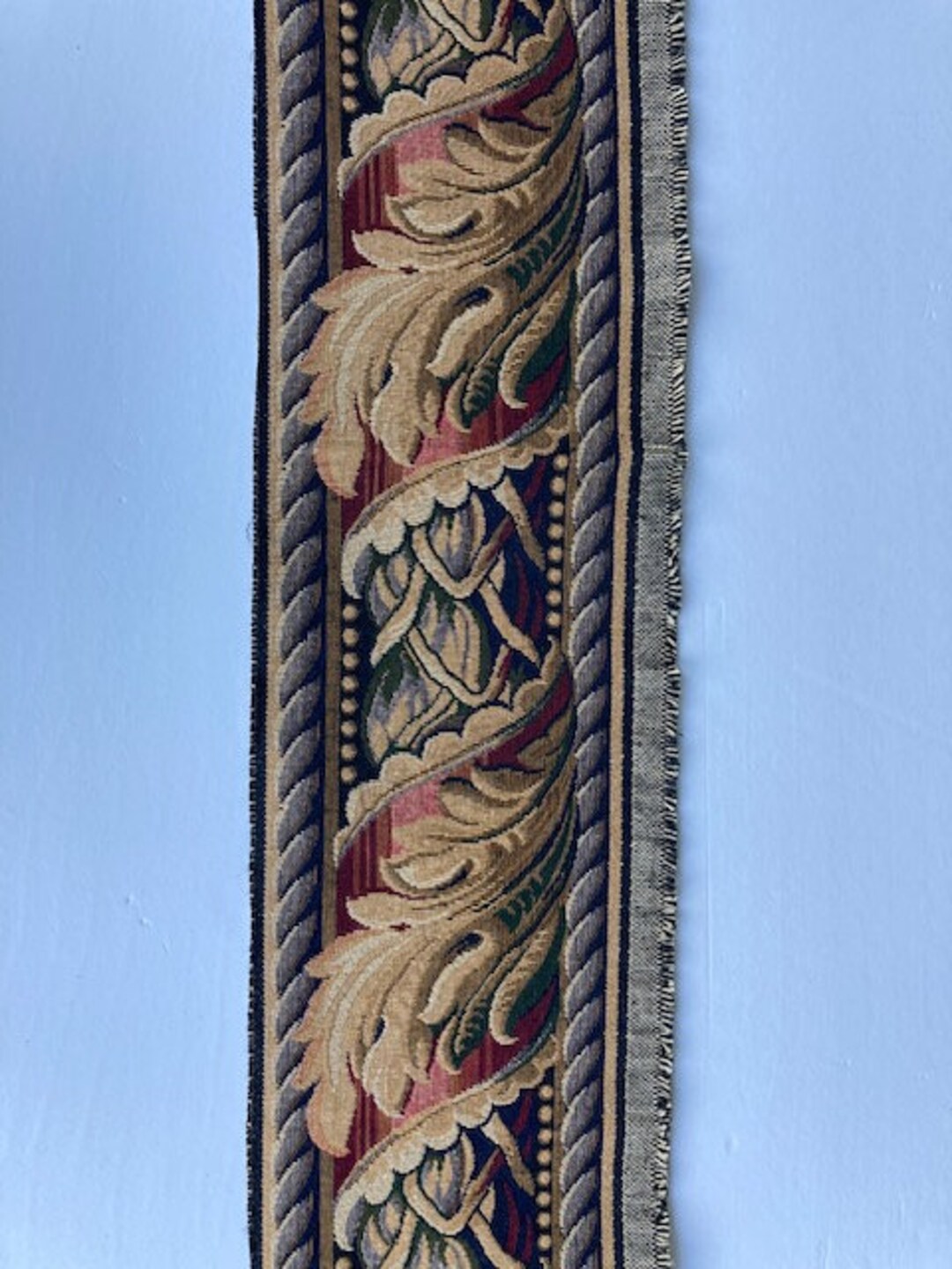 An Acanthus Leaf Tapestry Border Design in a Multi Tone Background ...