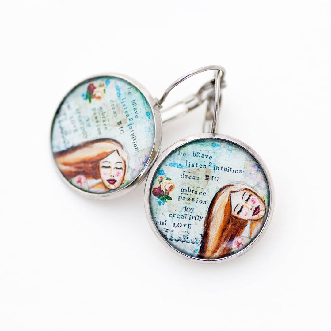Be Brave - Inspirational Earrings - Motivational Gifts - Positive ...