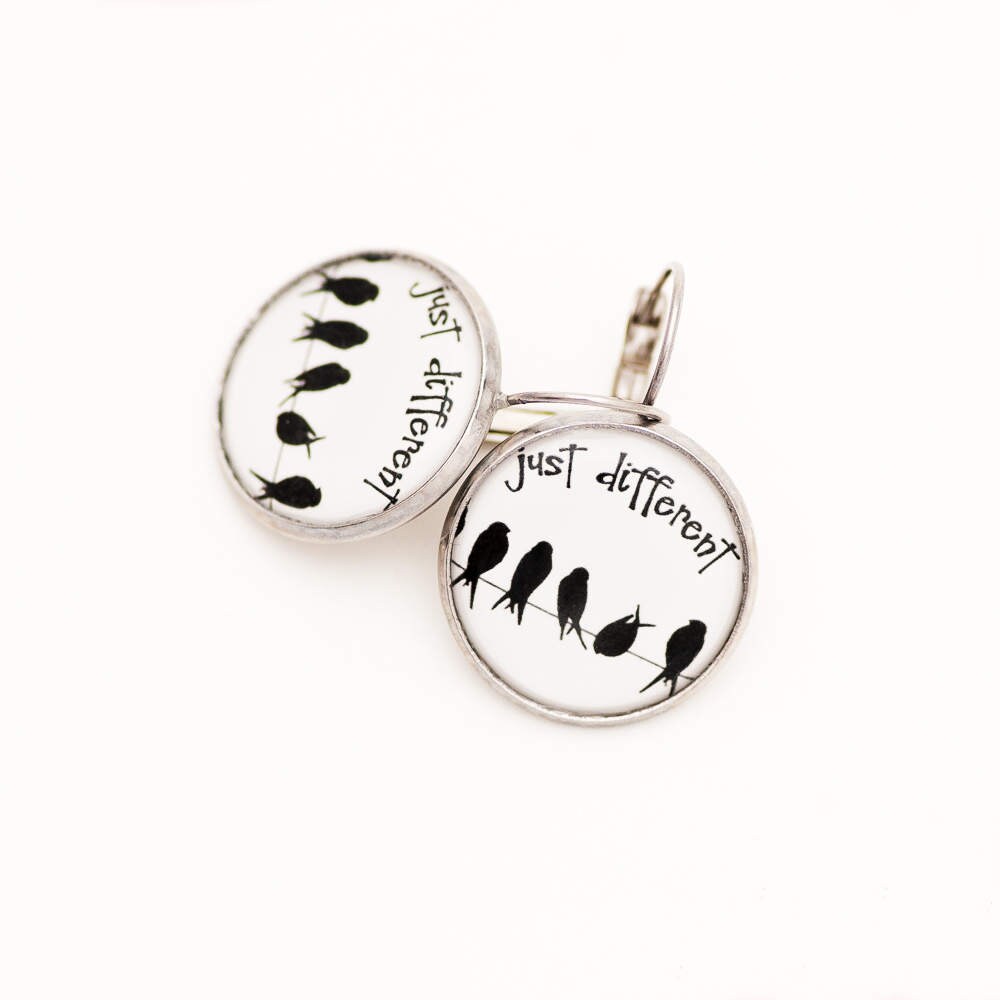 Dare to Be Different Inspirational Earrings Bird Earrings | Etsy