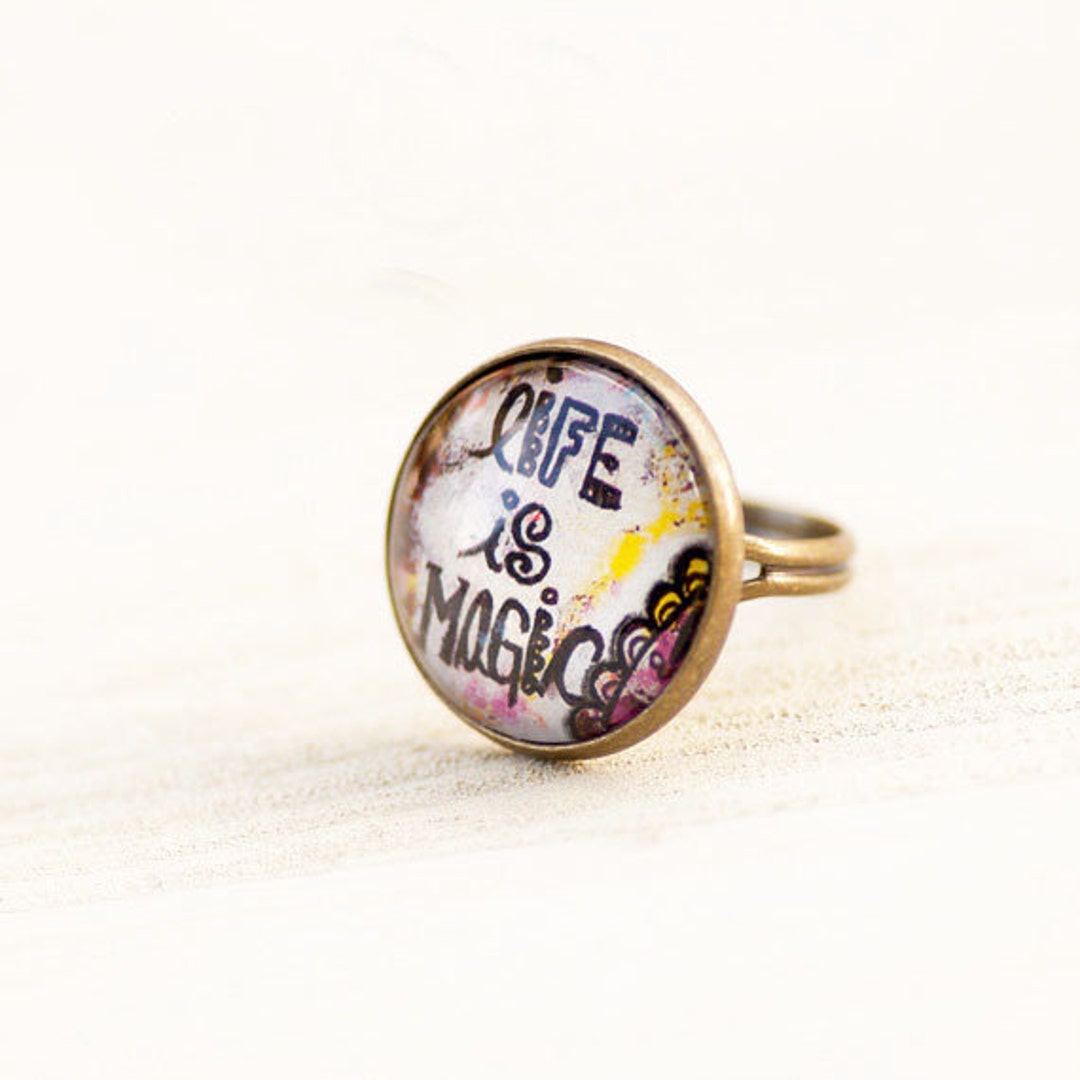 Magic Ring - Inspirational Ring - Positive Affirmation - Jewelry With ...