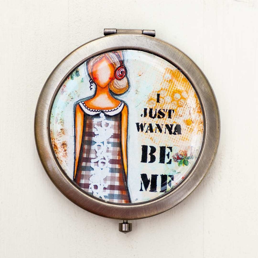 Compact Mirror - Purse Mirror - Inspirational Gifts - Mixed Media ...